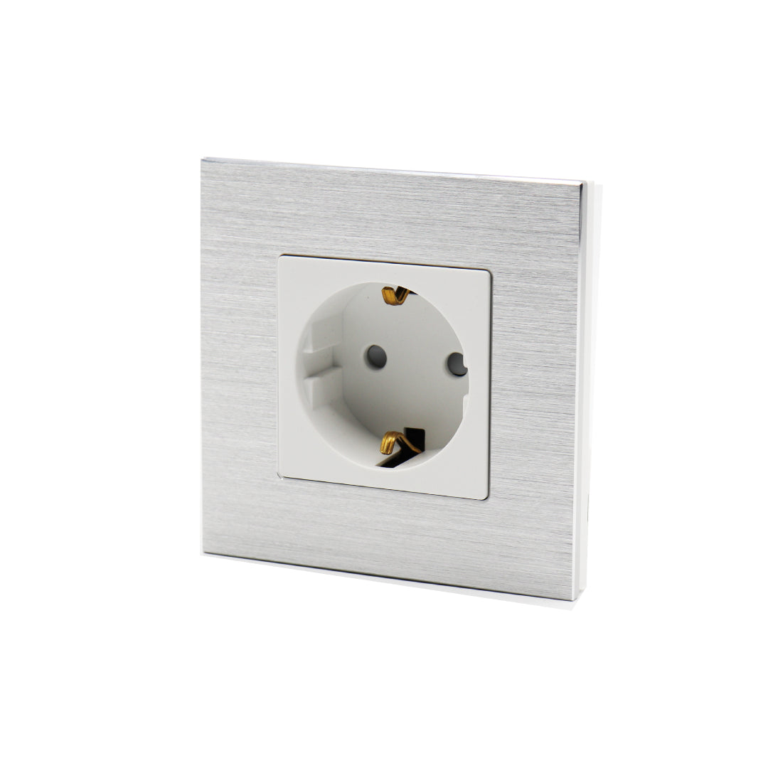 Schuko Sockets Aluminium — I LumoS