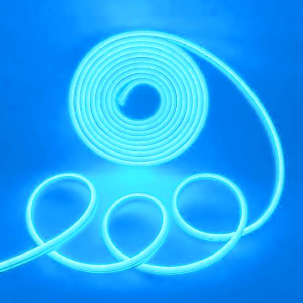 I LumoS 6x12mm CYAN Flexible IP65 Dimmable LED Neon Strip Light 12V 9W